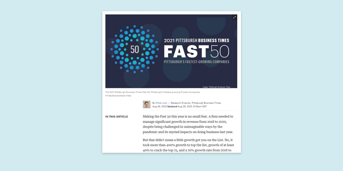 FOREVER Named in "Pittsburgh Fast 50 2021" | FOREVER Yours