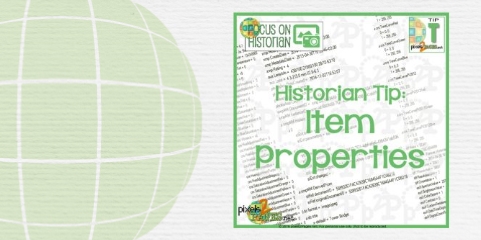 pixels2Pages | Historian Tip: Item Properties Explained (Public Post)